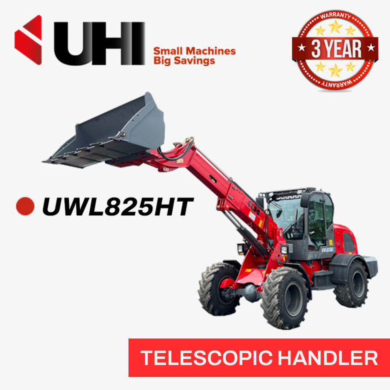 UHI Machinery UWL825HT Telescopic Handler Wheel Loader 5,511lbs. Lift Capacity Cummins Engine ...