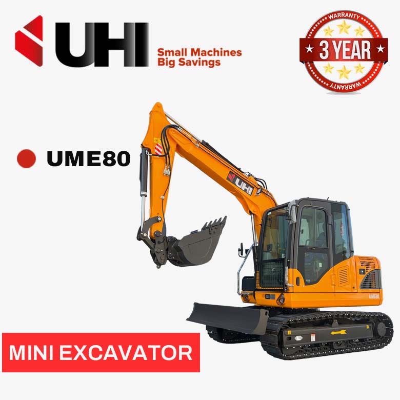 UHI Machinery UME80 Mini Excavator 15,880 lbs. Yanmar Engine – UHI ...